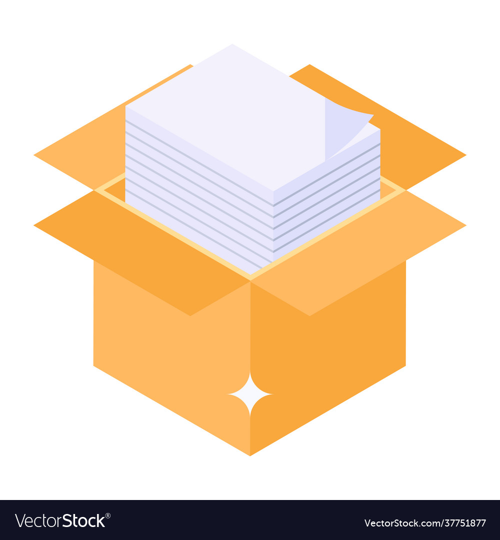 Documents packaging Royalty Free Vector Image - VectorStock