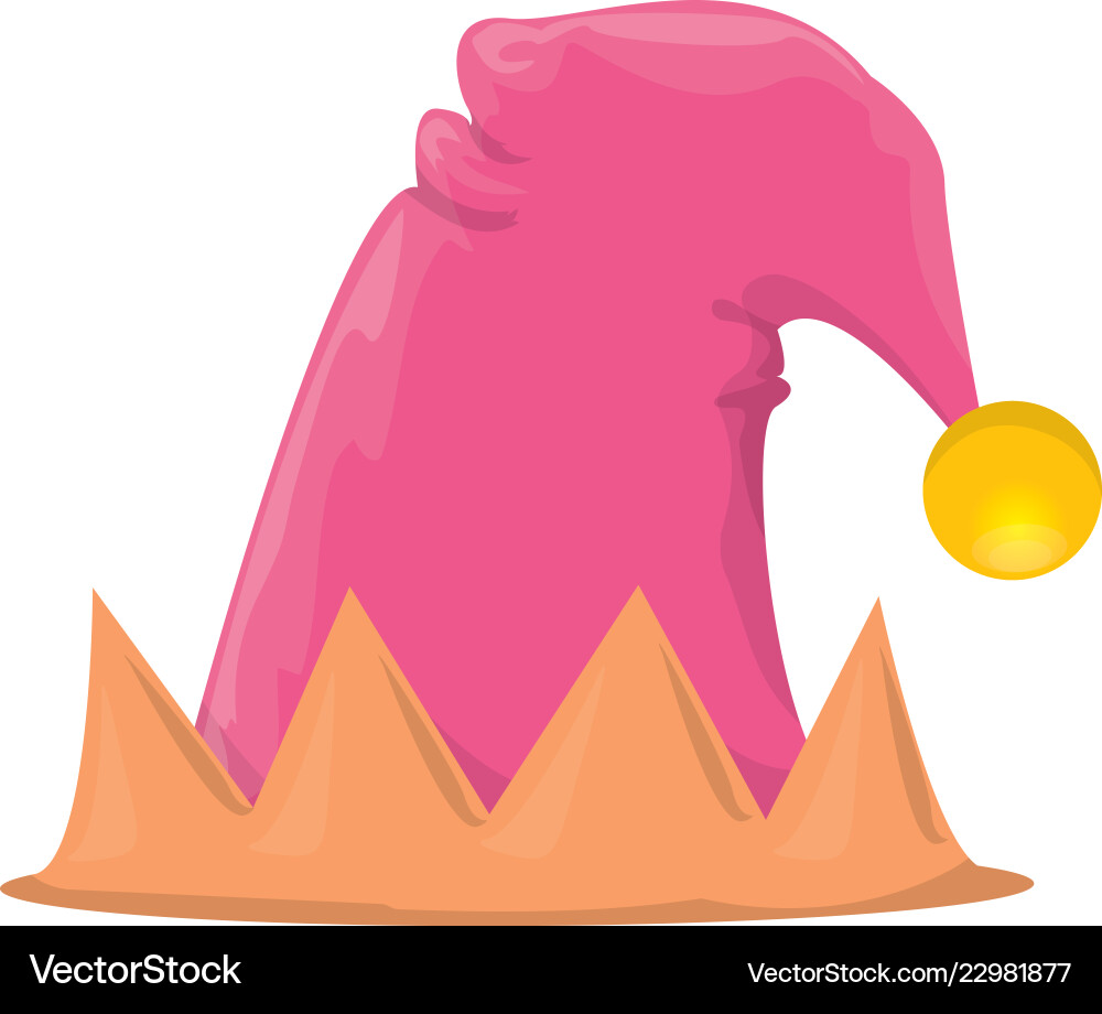 Funky pink stripped cartoon christmas elf Vector Image