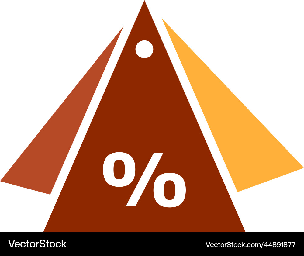 Icons - label with percentage discount Royalty Free Vector
