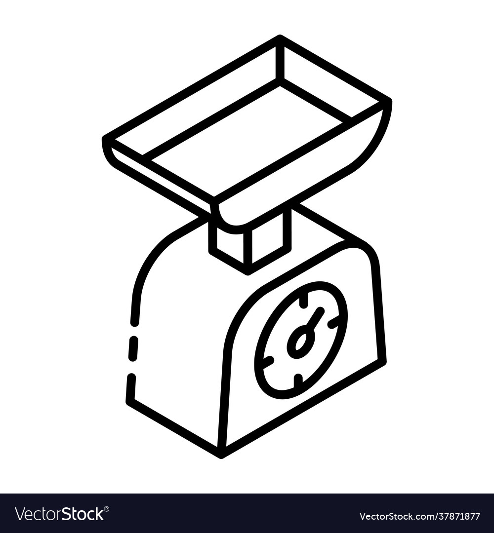 Kitchen scale Royalty Free Vector Image - VectorStock