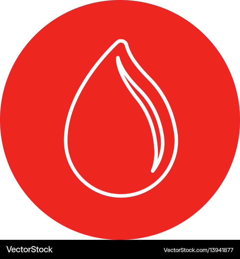 Red symbol drop blood donation transfusion Vector Image