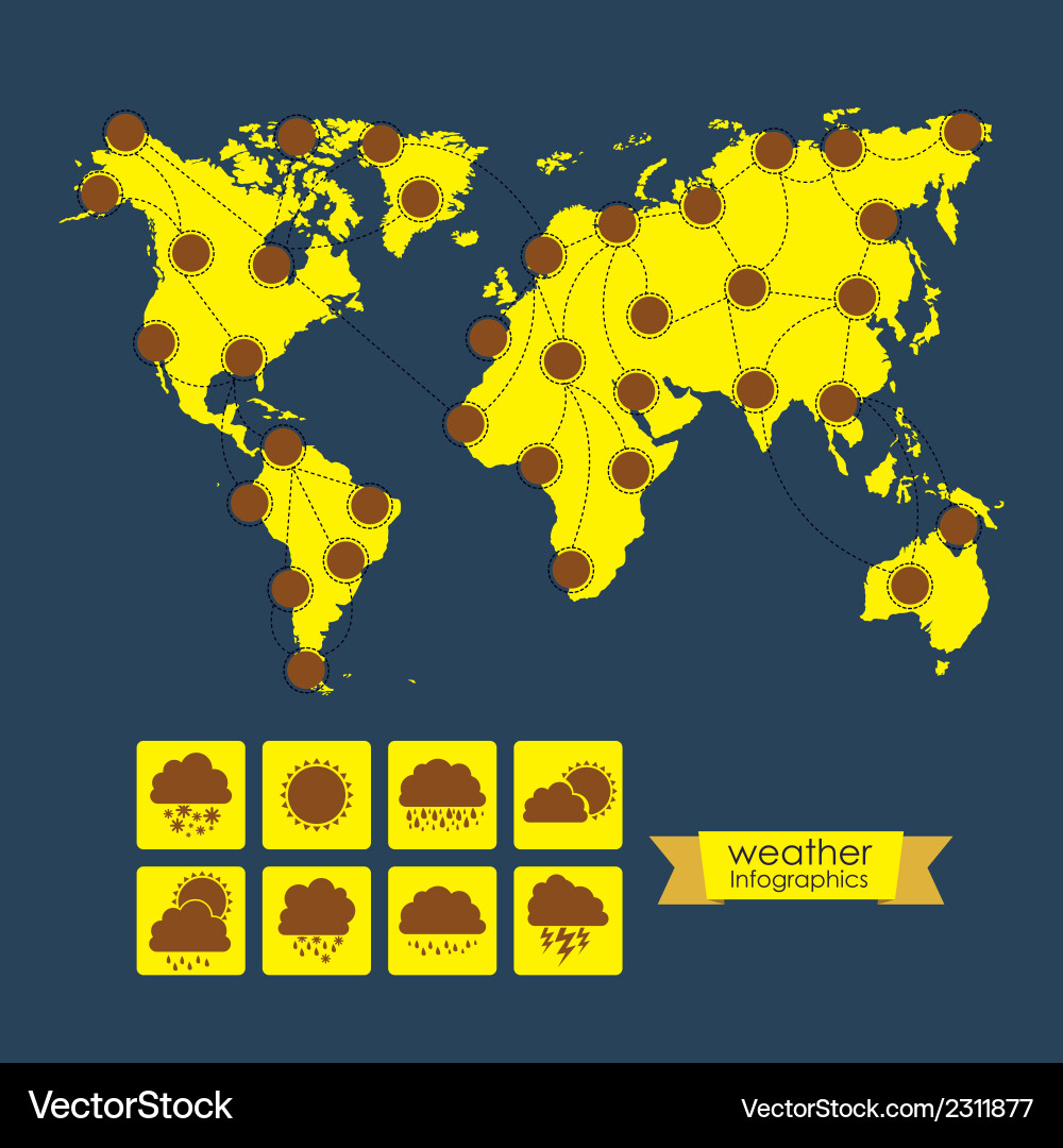 Weather infographics with colors graphs Royalty Free Vector