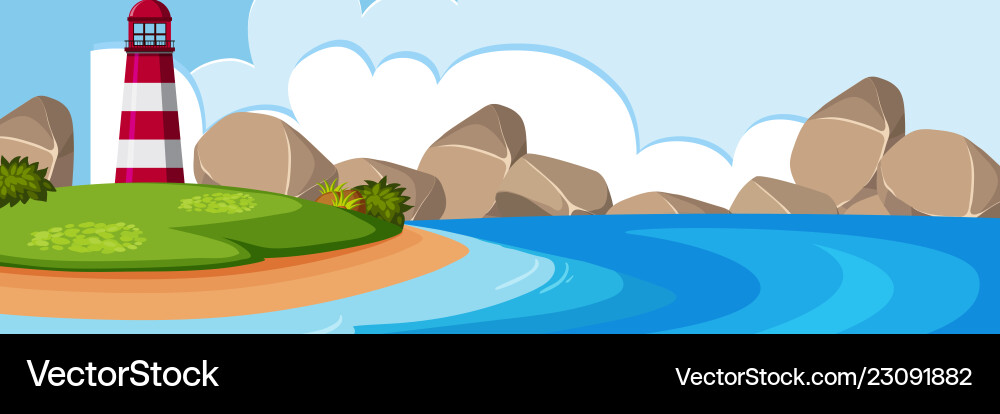 Beautiful nature panorama landscape Royalty Free Vector