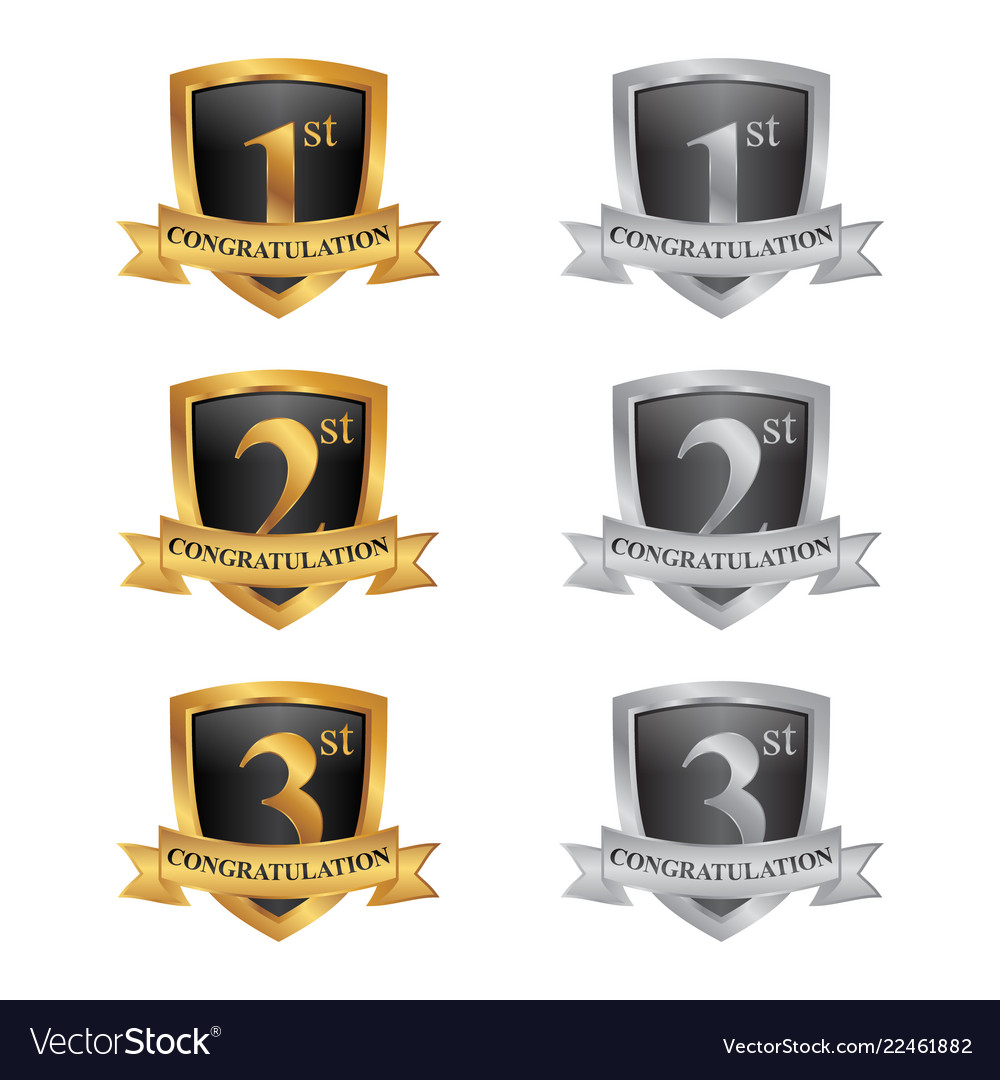 Congratulation emblem Royalty Free Vector Image