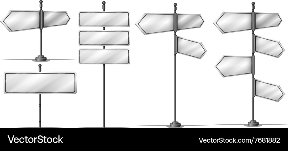 Different design of steet signs Royalty Free Vector Image