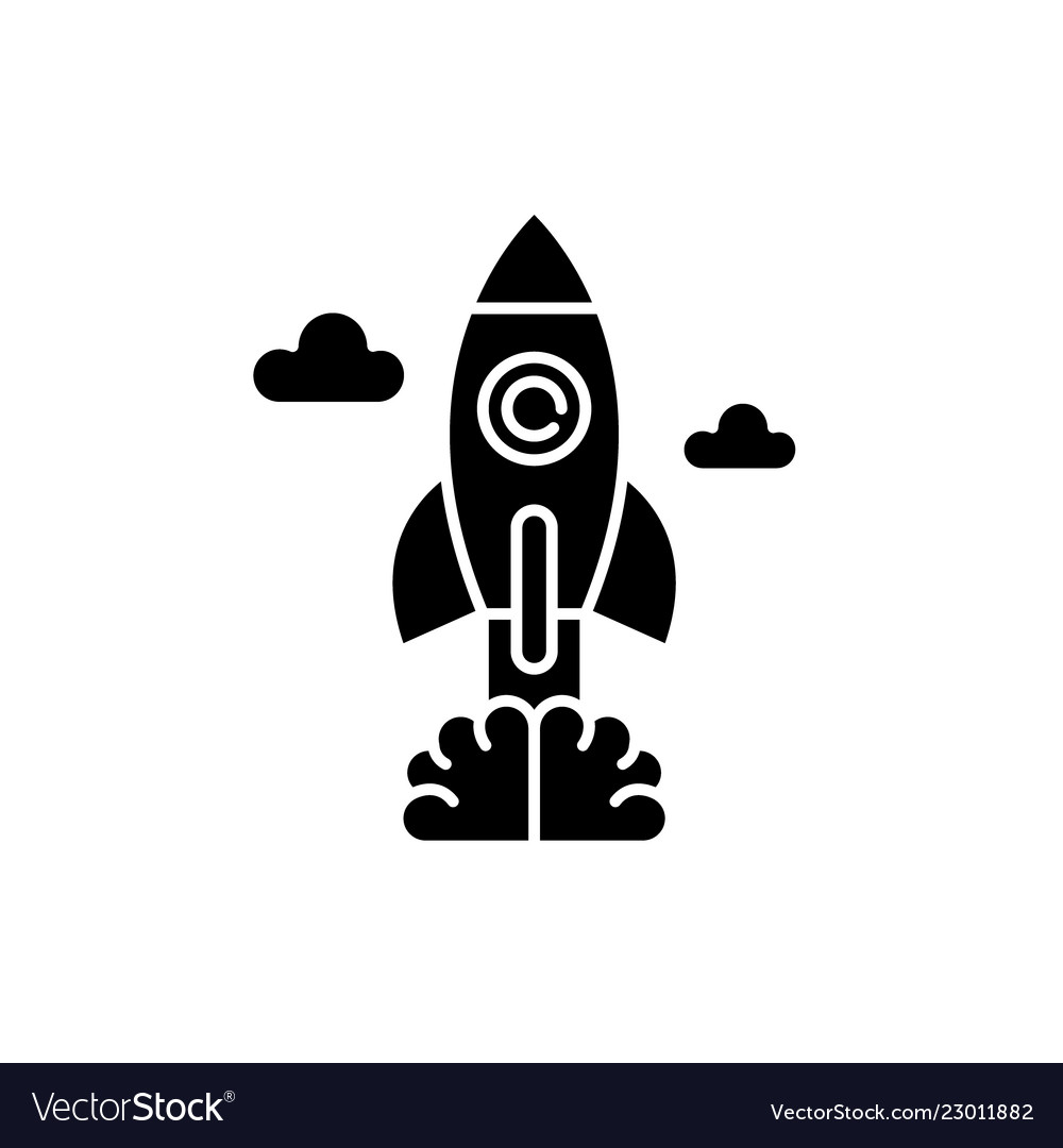 Exploration black icon sign on isolated Royalty Free Vector