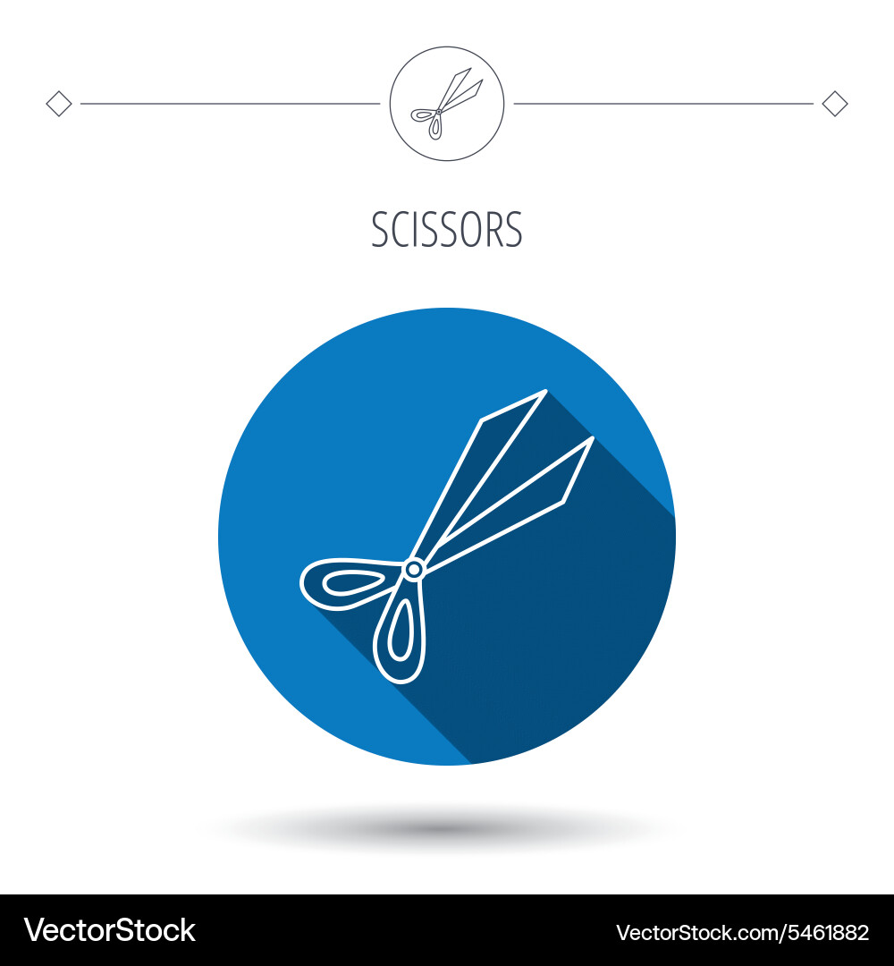 Gardening scissors icon secateurs tool sign Vector Image