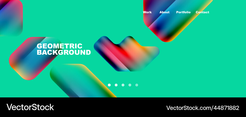 Geometric fluid shapes with liquid colors abstract