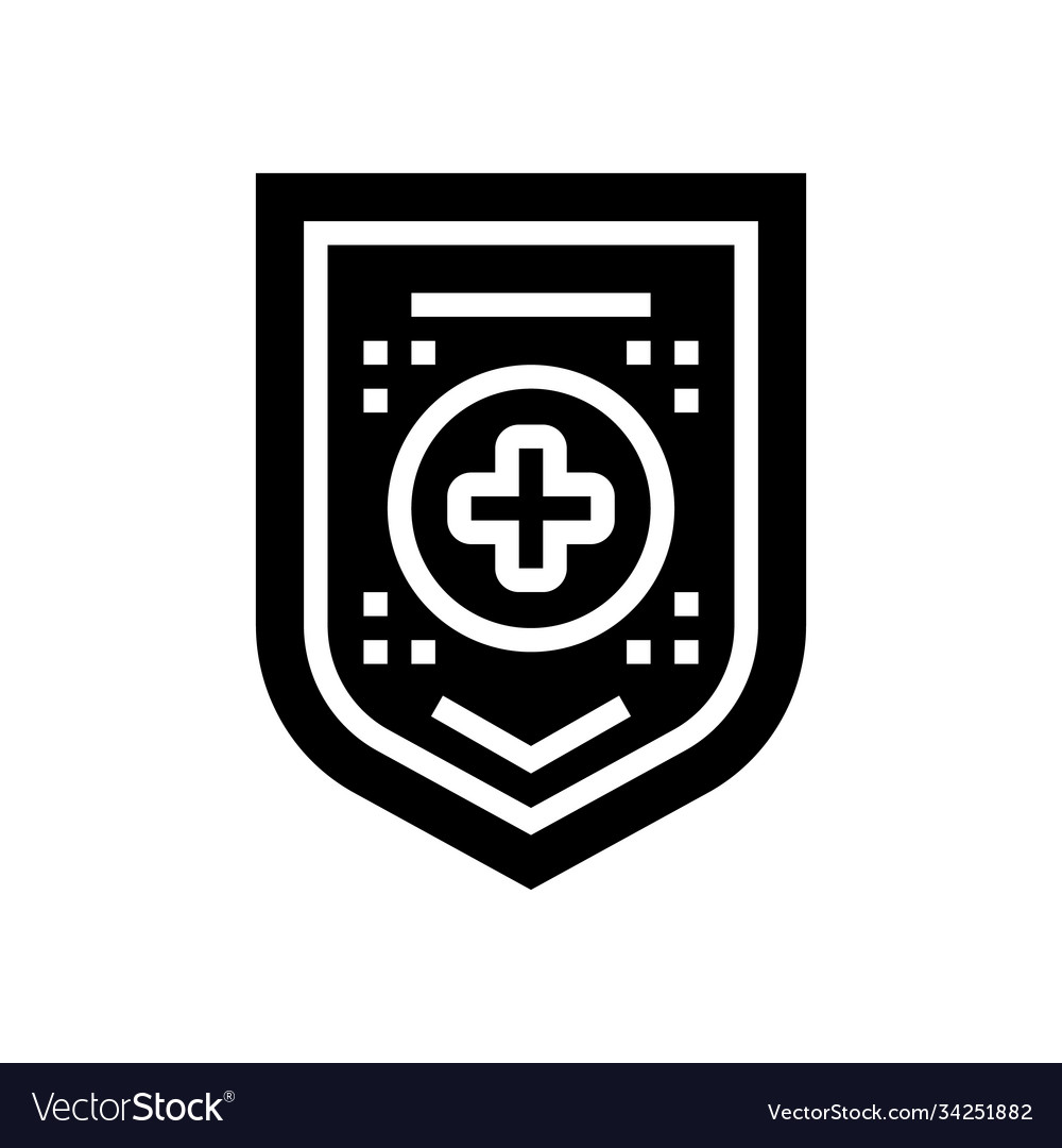 Medical health protection glyph icon Royalty Free Vector Medical health protection glyph icon Royalty Free Vector