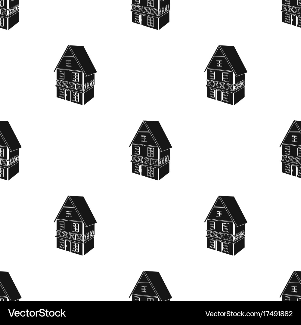 Stylized english cottage architectural cottage Vector Image