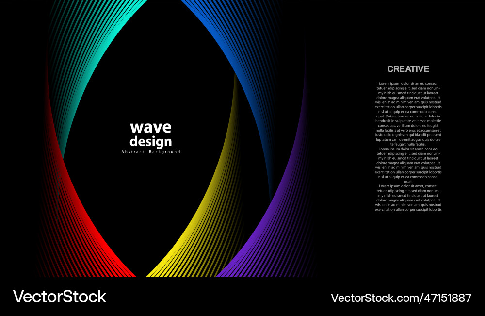 Abstract colorful wave line background curve Vector Image