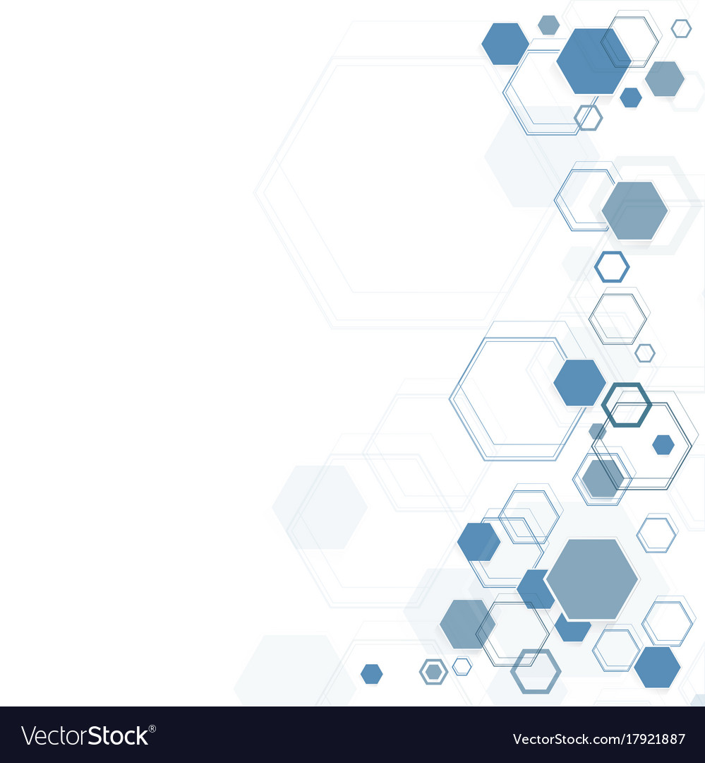 Abstract hexagonal structures Royalty Free Vector Image