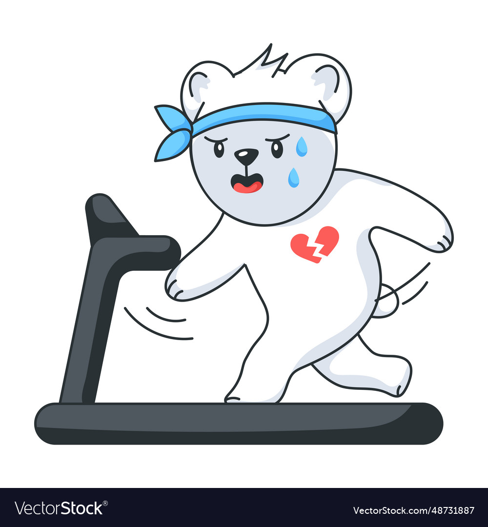 Bear workout Royalty Free Vector Image - VectorStock
