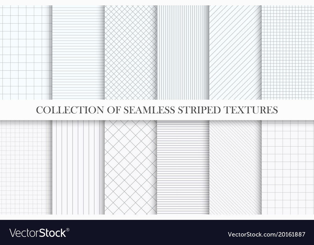 Collection of seamless striped textures Royalty Free Vector