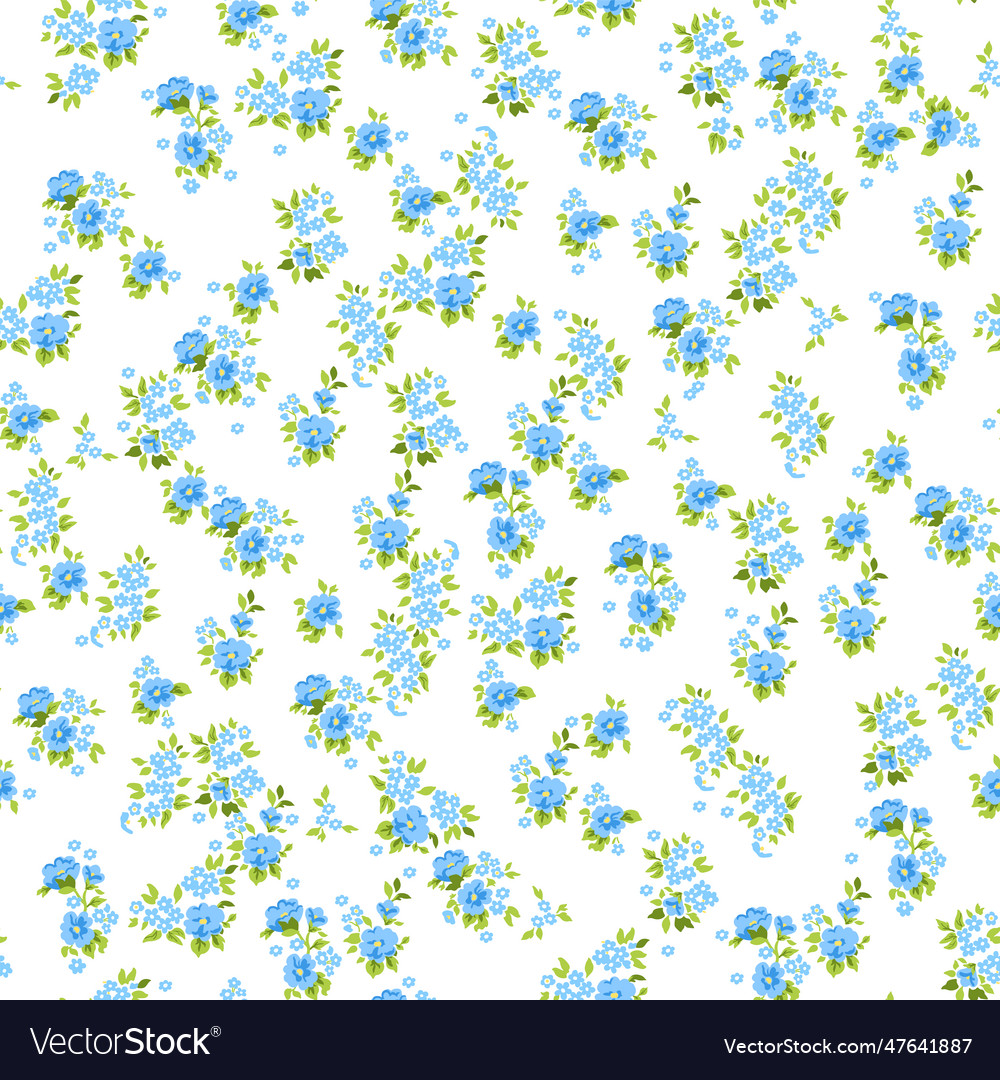 Floral pattern beautiful flowers on a light Vector Image