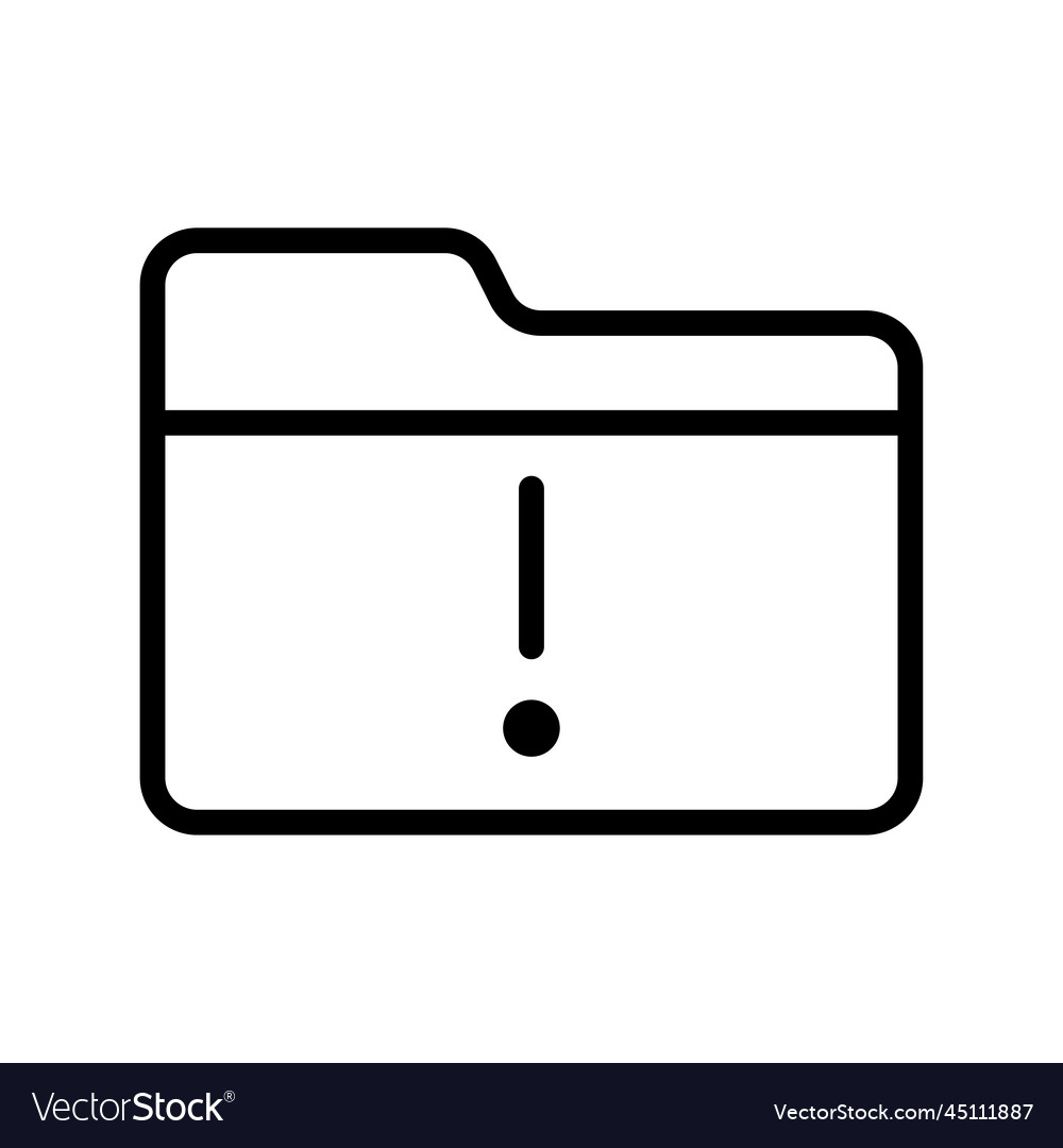Folder error icon Royalty Free Vector Image - VectorStock