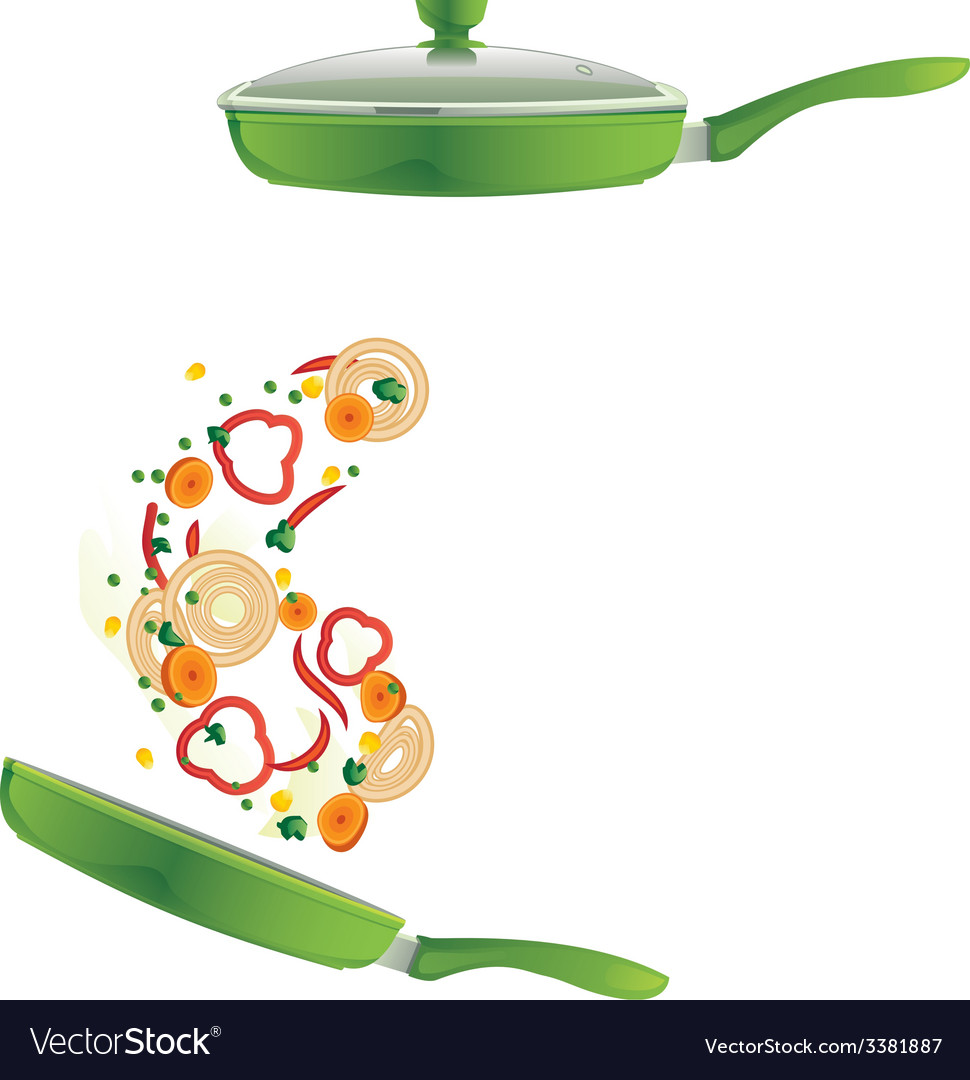 Frying Pan Royalty Free Vector Image - VectorStock