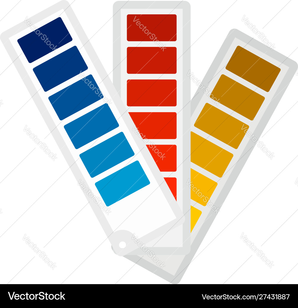 Paper pantone color chart icon flat style Vector Image