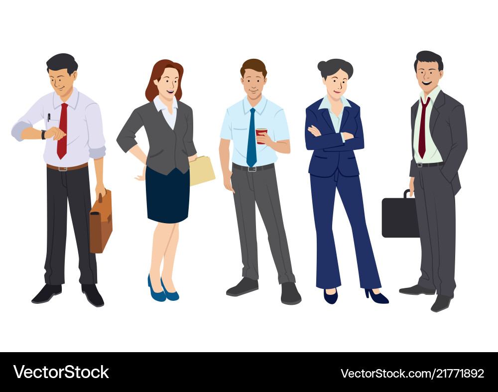 Business worker in flat style Royalty Free Vector Image