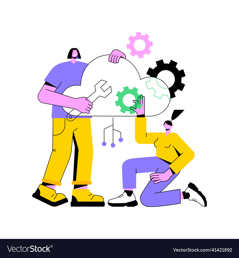 Cloud engineering abstract concept Royalty Free Vector Image Cloud engineering abstract concept Royalty Free Vector Image