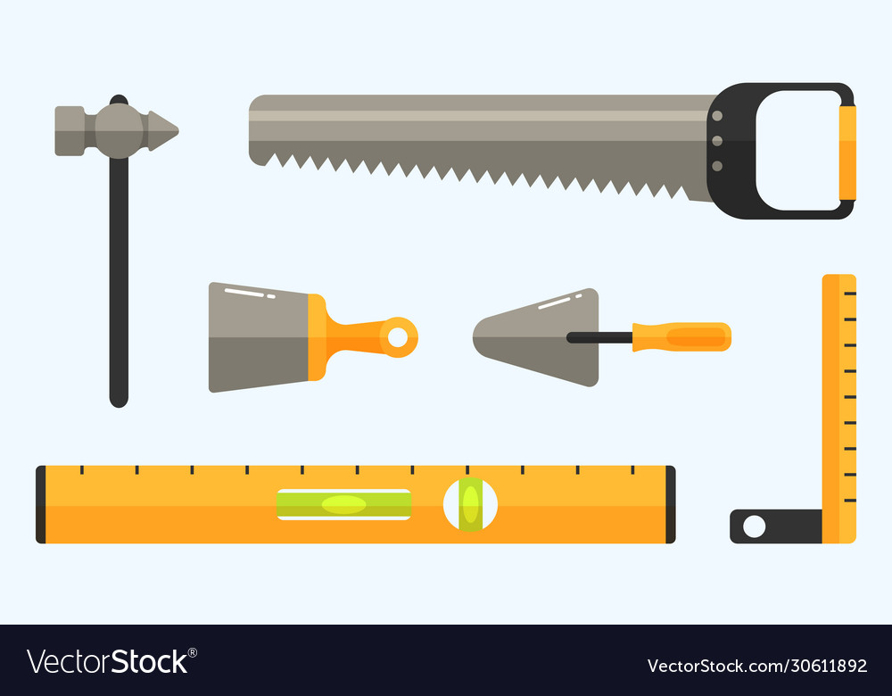 Collection working tools Royalty Free Vector Image