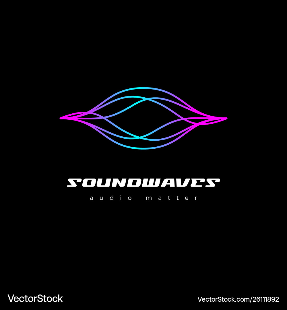 Colorful sound wave logo design template Vector Image