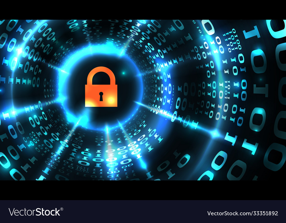 Computer system protection database security safe Vector Image