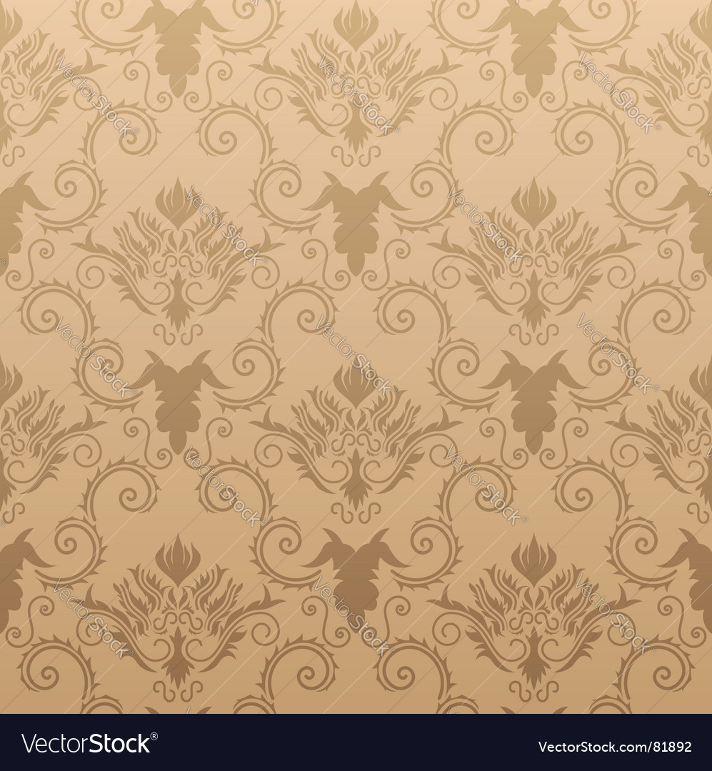 Damask pattern Royalty Free Vector Image - VectorStock