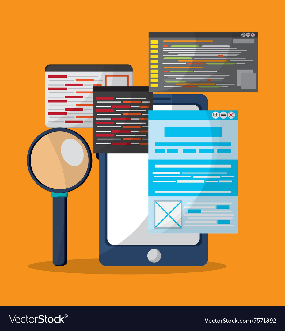 Developer icon design Royalty Free Vector Image