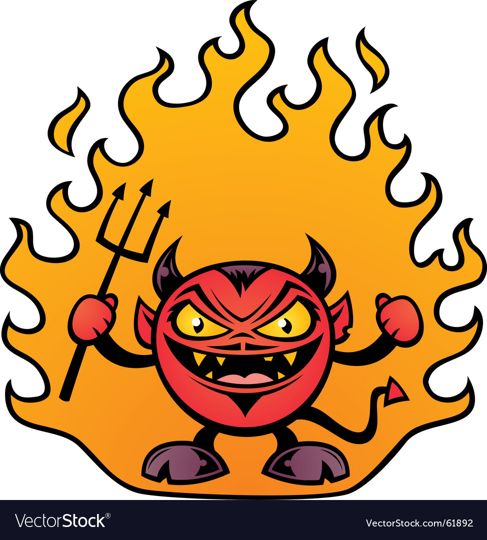 Fat devil character Royalty Free Vector Image - VectorStock