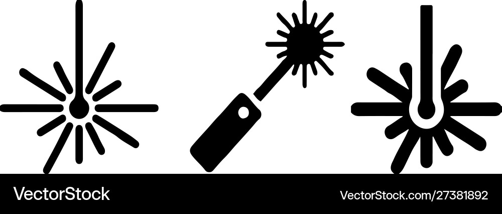 Laser beam flash sparks icon isolated on Vector Image