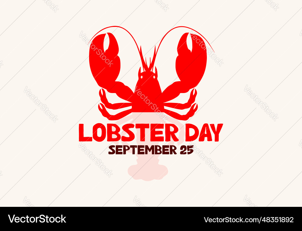 National lobster day design Royalty Free Vector Image