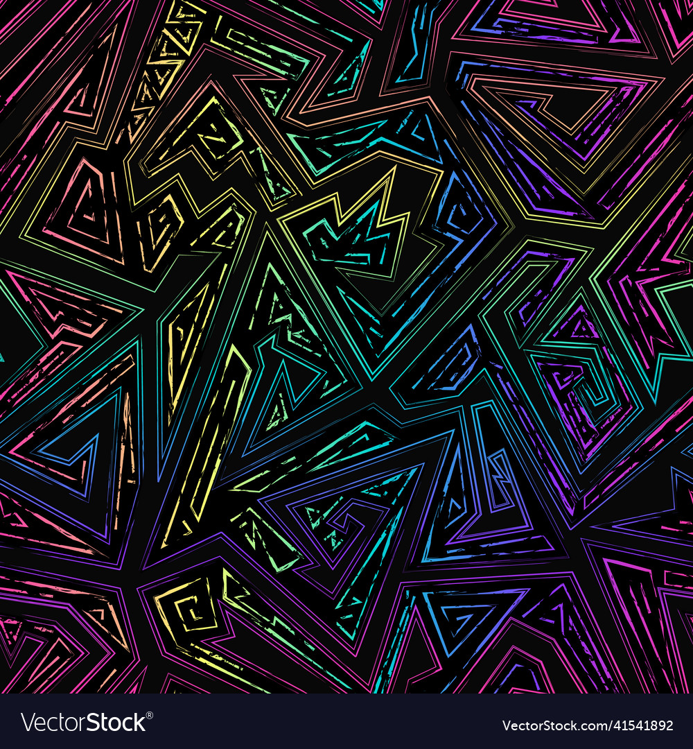 Neon retro geometric seamless pattern Royalty Free Vector Neon retro geometric seamless pattern Royalty Free Vector