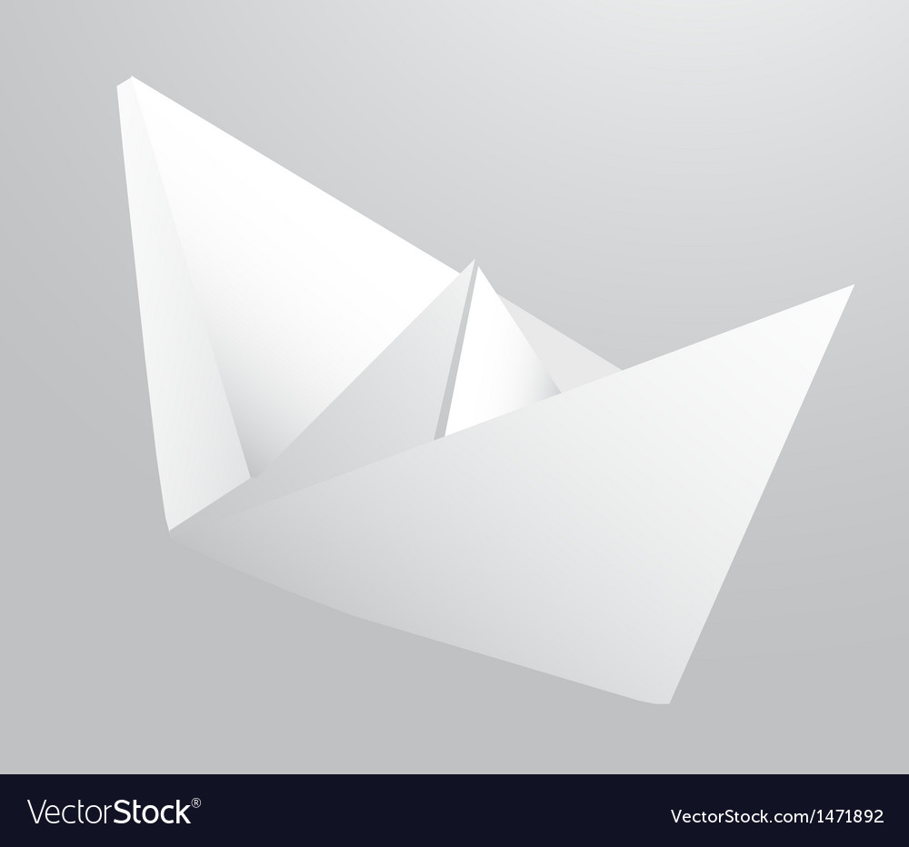 Paper ship Royalty Free Vector Image - VectorStock