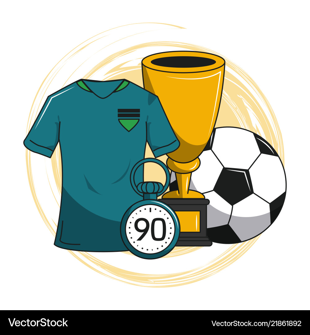 Soccer cartoon elements Royalty Free Vector Image