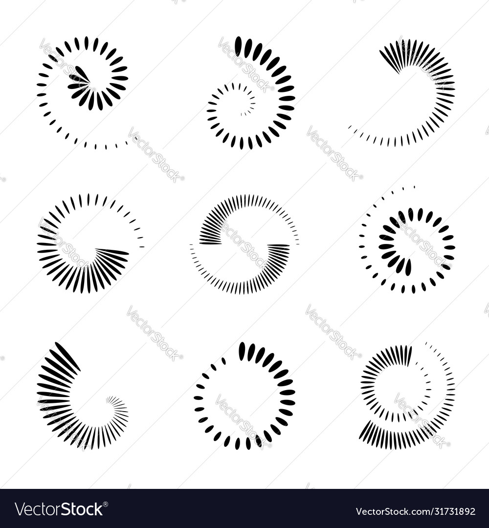 Spiral design elements Royalty Free Vector Image