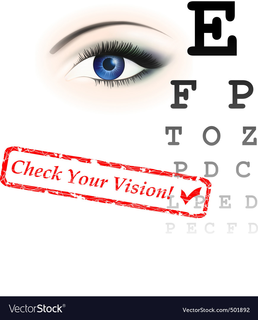 Vision test Royalty Free Vector Image - VectorStock