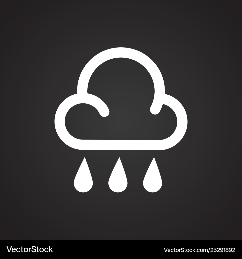 Weather rain icon on white background for graphic Vector Image