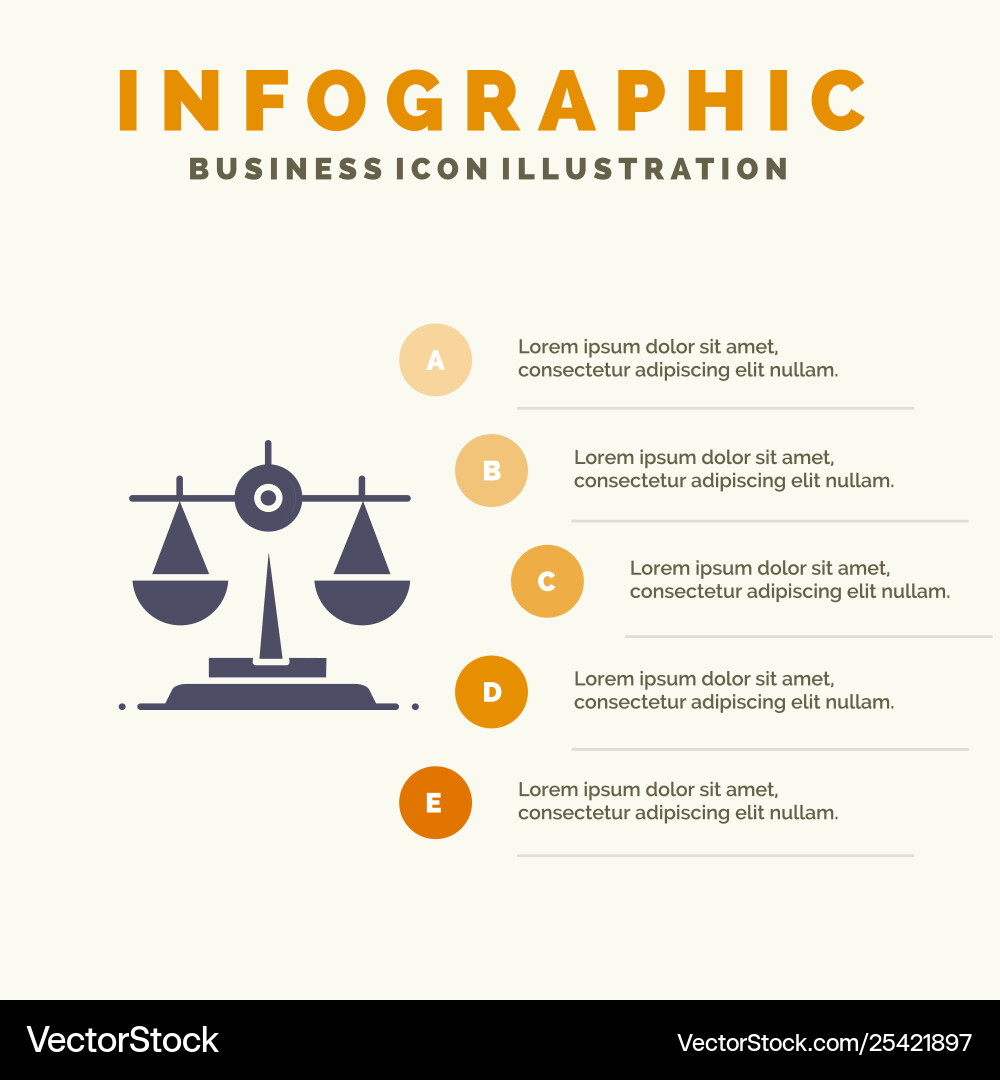 Balance ireland law solid icon infographics 5 Vector Image