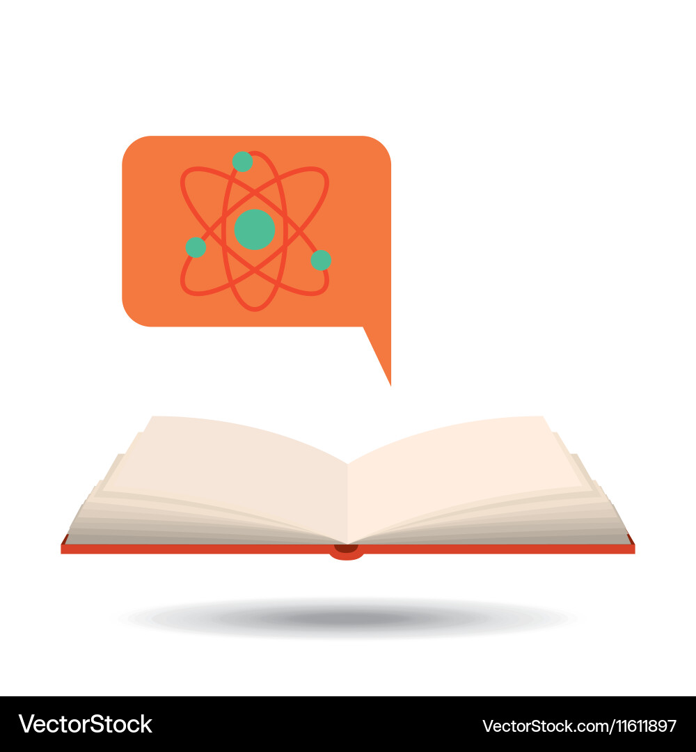 Book open chemistry concept school graphic Vector Image