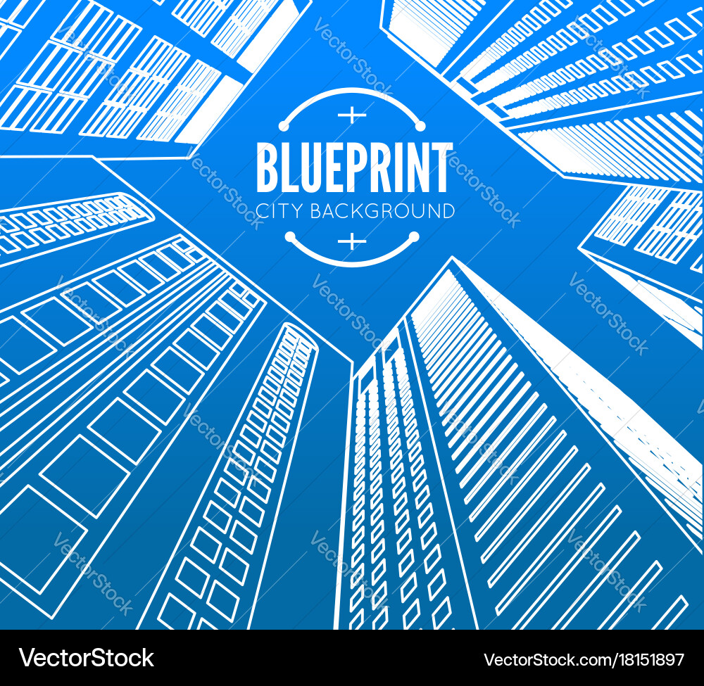 Building wireframe 3d render city Royalty Free Vector Image