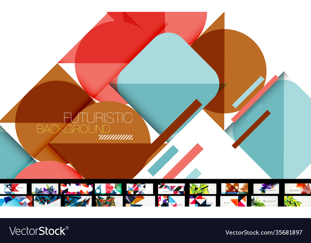 Clean minimal geometric abstract backgrounds Vector Image