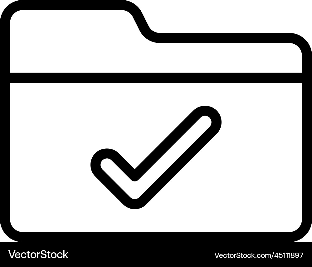 Done folder icon Royalty Free Vector Image - VectorStock
