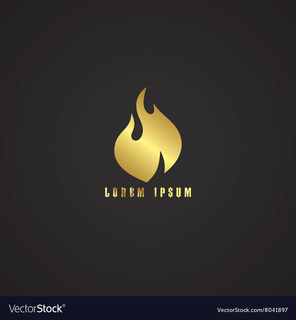 Golden fire theme Royalty Free Vector Image - VectorStock