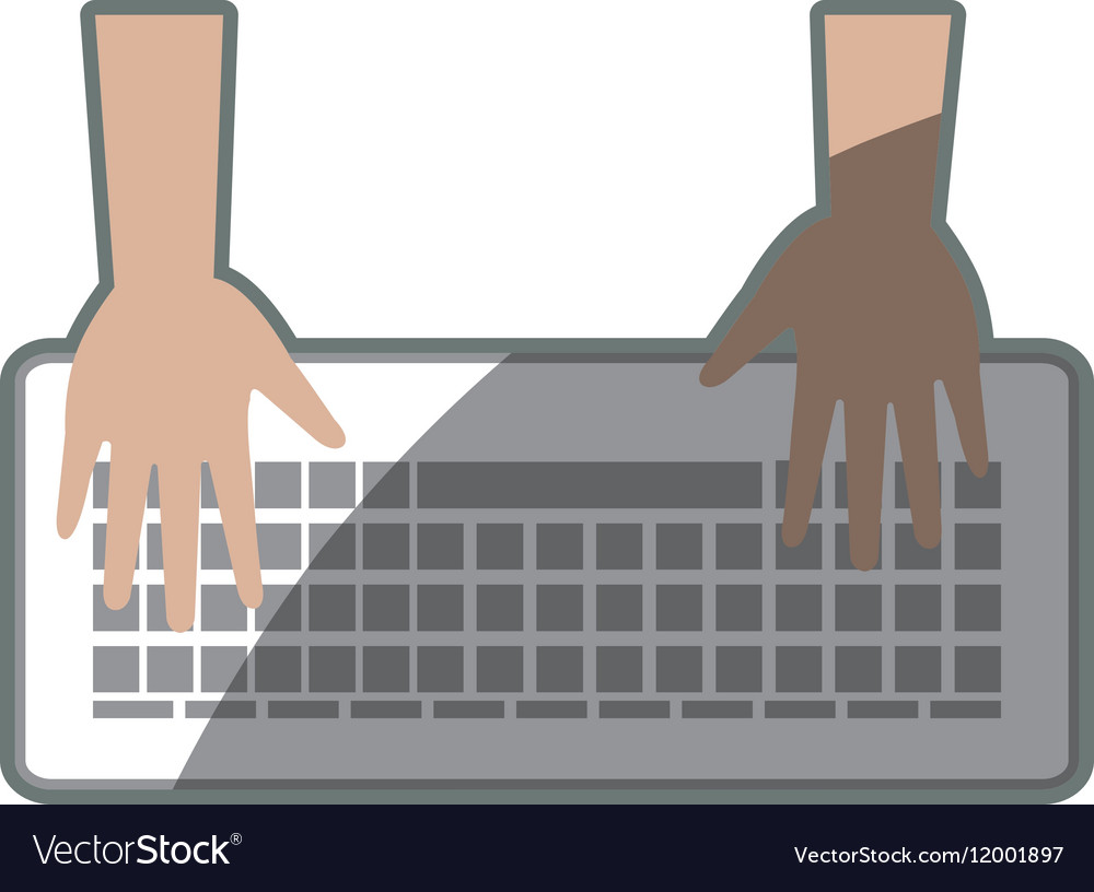 Keyboard computer isolated icon Royalty Free Vector Image