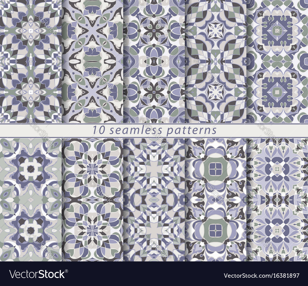 Set of seamless pattern Royalty Free Vector Image