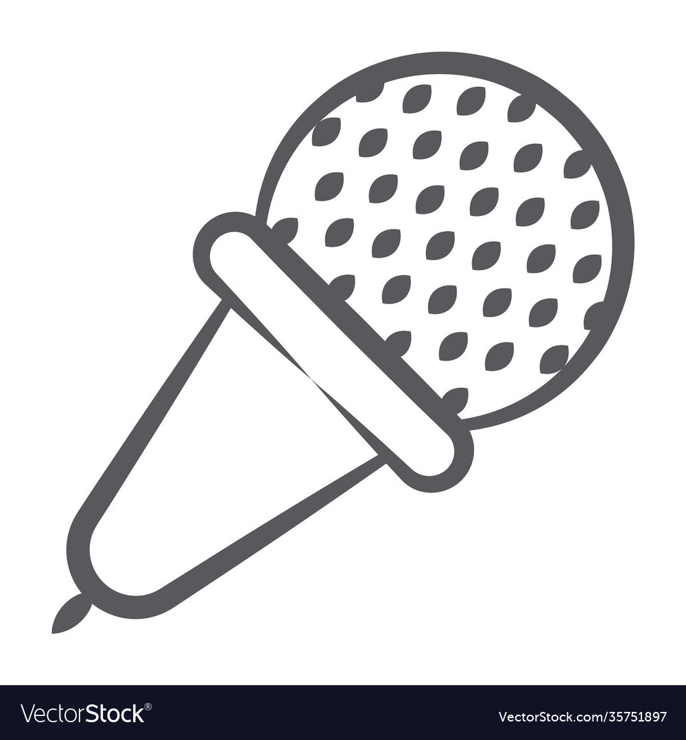 Singing mic Royalty Free Vector Image - VectorStock