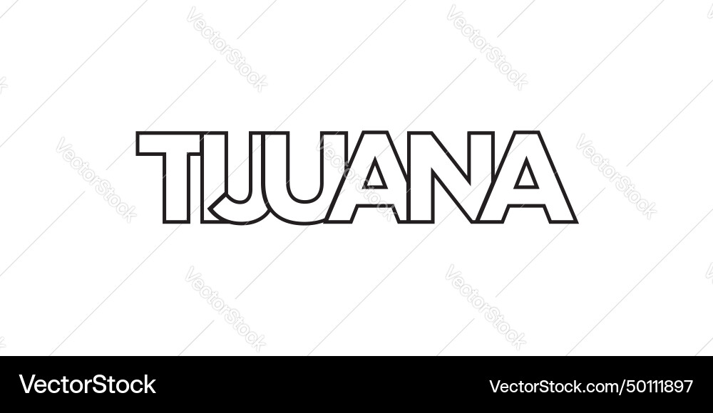Tijuana in the mexico emblem design features Vector Image