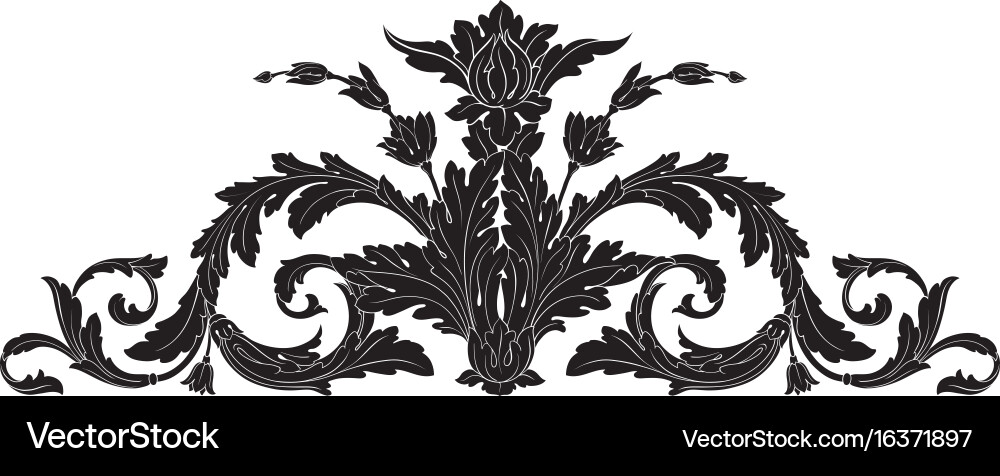 Vintage baroque ornament Royalty Free Vector Image