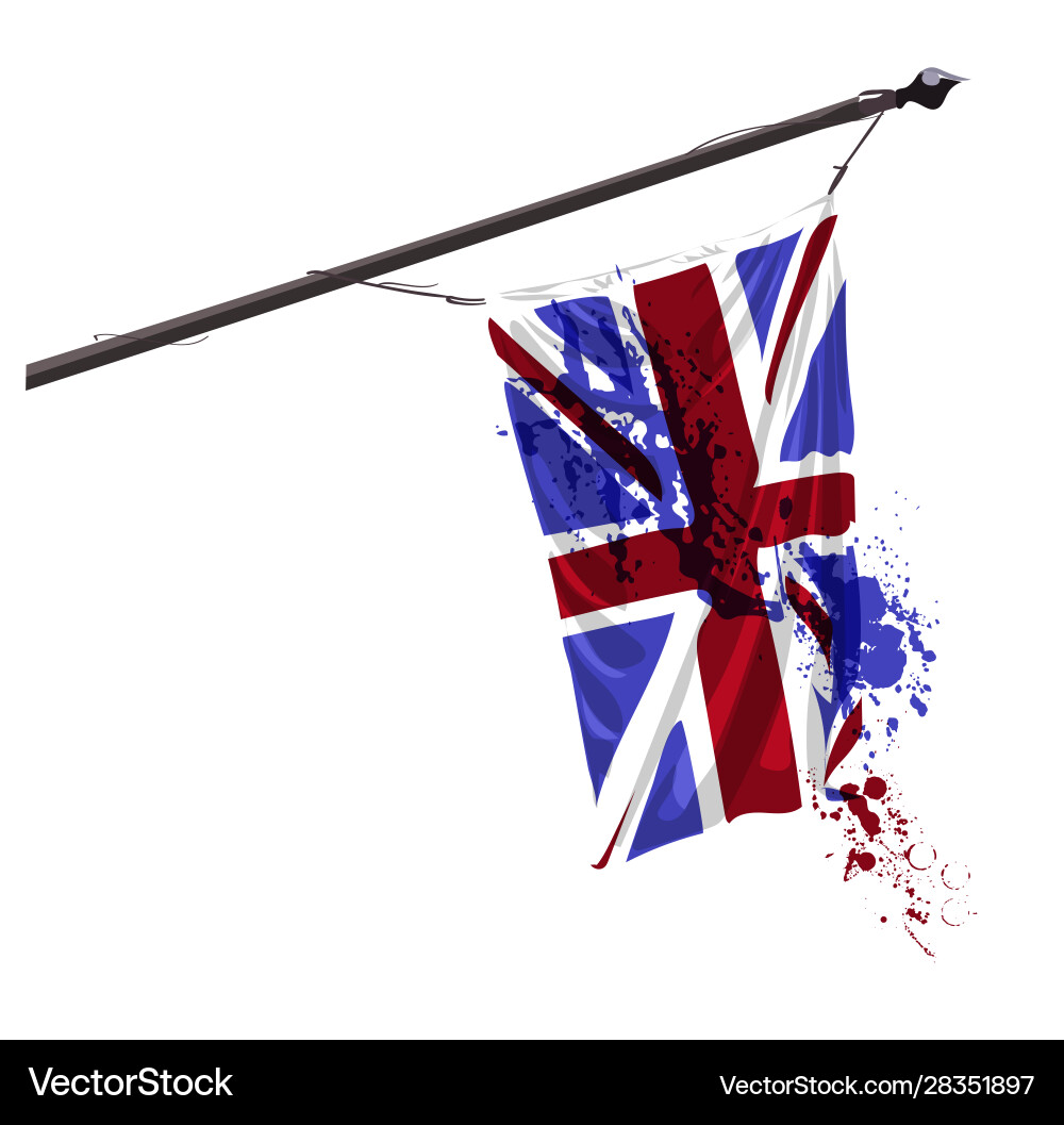Watercolor british flag paint Royalty Free Vector Image